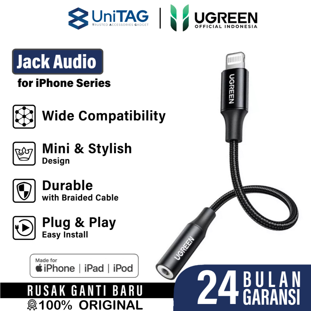 Jual UGREEN Kabel Adapter Converter iPhone 14 13 12 11 XS XR X Pro Max ...