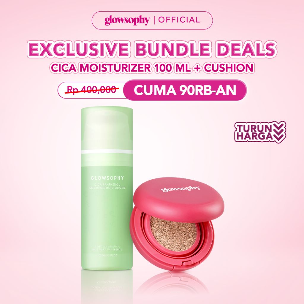 Jual Glowsophy Bundle 2in1 Perfect Glow & Calm Set Cover Fit Serum Cushion + Cica Centella ...