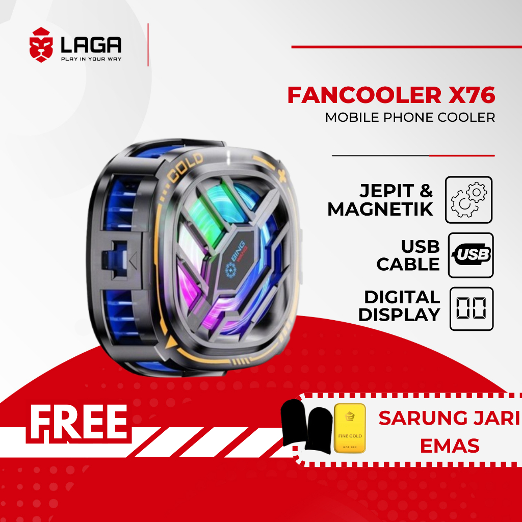 Jual FAN COOLER / FUN COOLER X76 PENDINGIN HP TABLET MAGNETIC DIGITAL ...