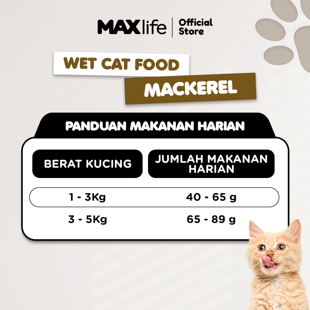 Jual MAXlife Wet Cat Food Kitten Ocean Fish 85g | Shopee Indonesia