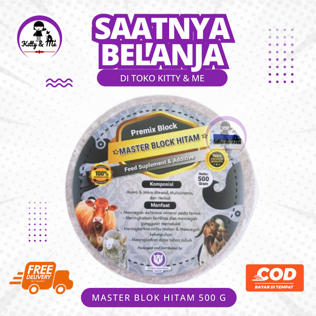 Jual MASTER BLOK HITAM 500 GRAM - Mineral Blok Kambing Domba Masternya ...