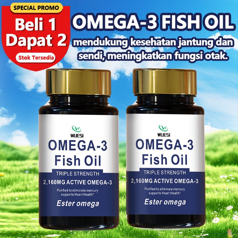 Jual Kapsul Minyak Ikan Omega-3 EPA DHA,omega 3 fish oil,Mendukung kesehatan jantung, efek anti ...