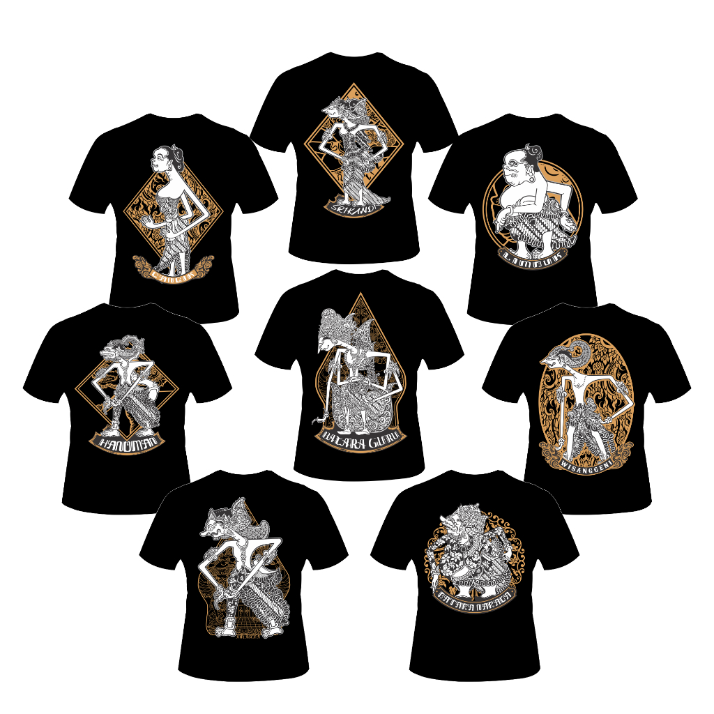 Jual Kaos Wayang Lengan Pendek Premium Combed 24s | Shopee Indonesia