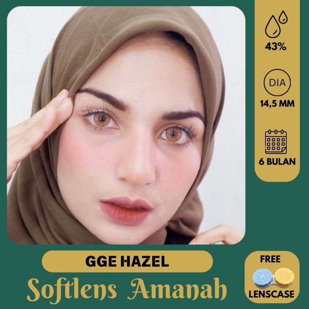 Jual Softlens GGE HAZEL 14,5MM / Softlens Amanah / Softlen / Soflen ...
