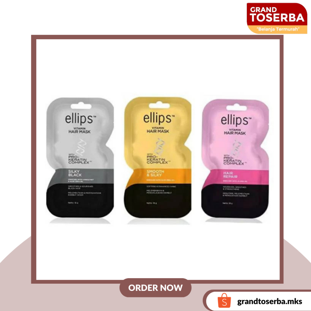 Jual Ellips Hair Mask ( Pro-Keratin ) Sachet 18gr | Shopee Indonesia