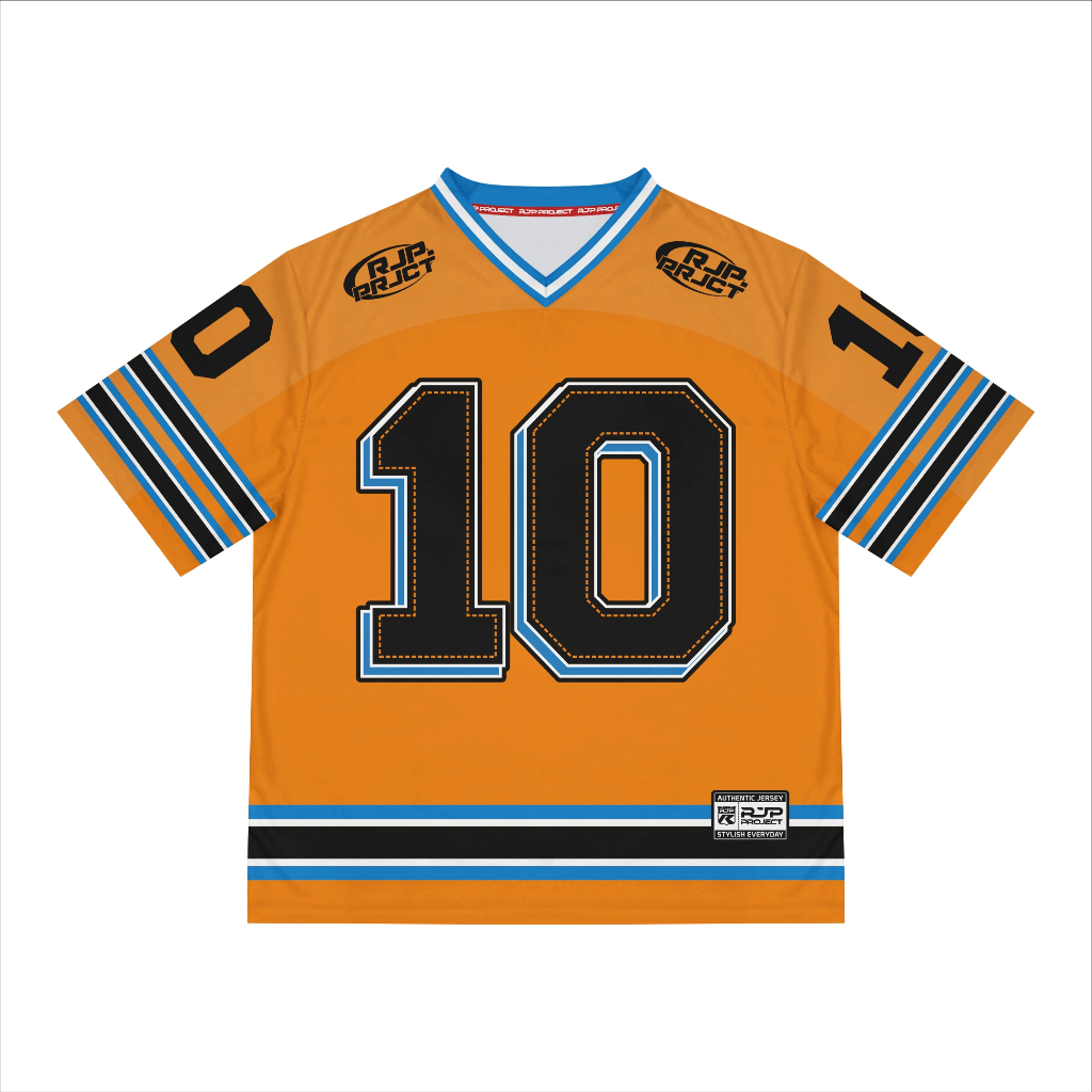 Jual RJP Jersey Streatwear Warna Orange Vintage Retro Series Number 10 ...