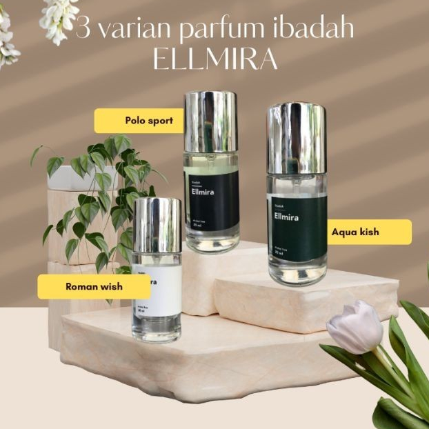 Jual Parfum Ibadah Ellmira non alkohol wangi tahan 24 jam untuk cowok cewek isi 20ml BELI 1 ...