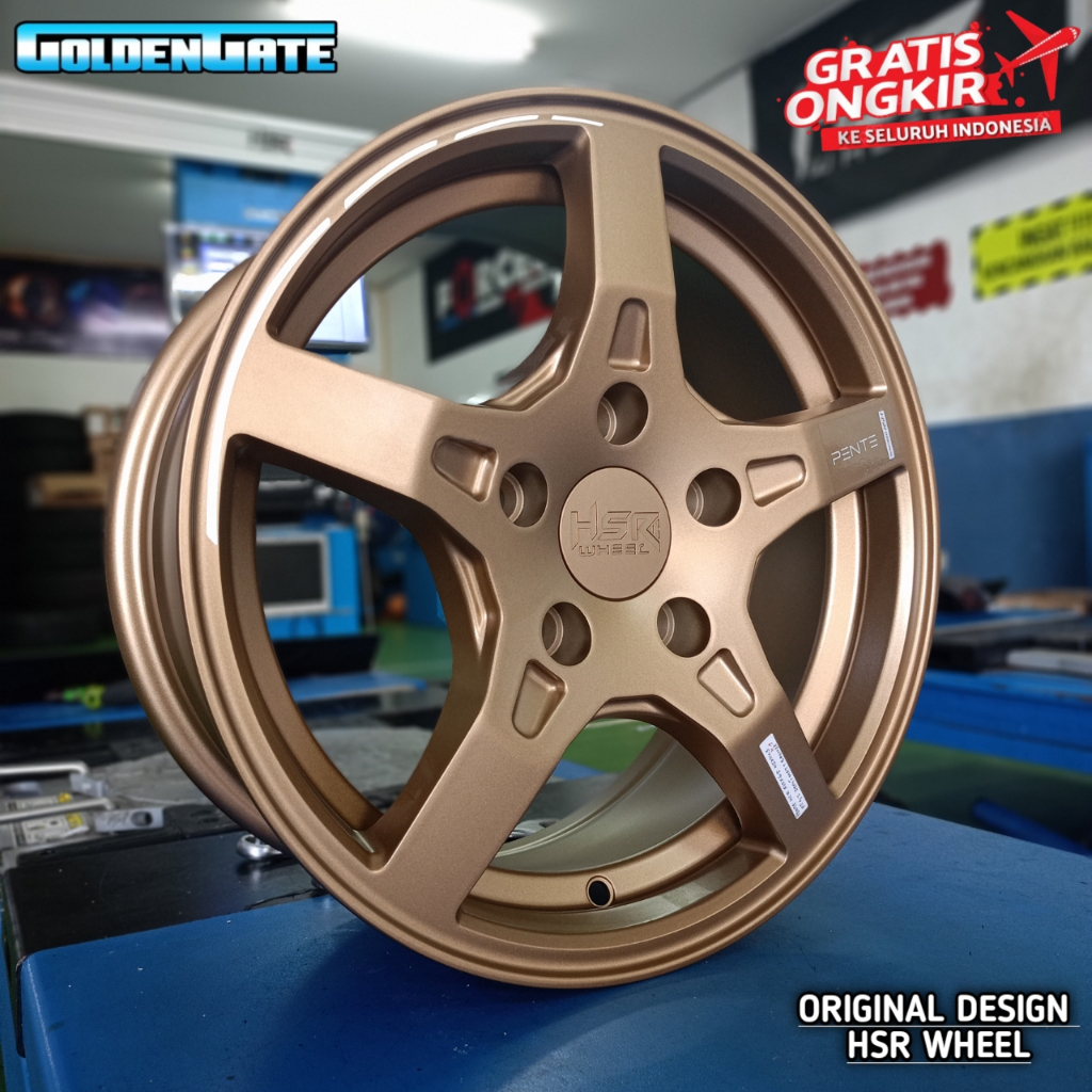 Jual Velg hsr pente r15 5x114 lebar 6,5 bronze bisa untuk kuda granmax innova dll | Shopee Indonesia