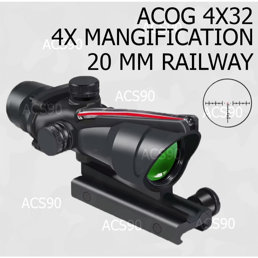 Jual TRIJICON ACOG 4x32 MAGNIFICATION SCOPE AEG GBB WGB | Shopee Indonesia
