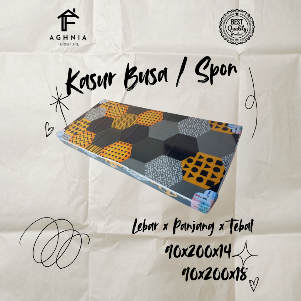 Jual Kasur Busa Spon Ukuran 90x200 Tebal 14cm Dan 18cm Bahan Full Spon ...