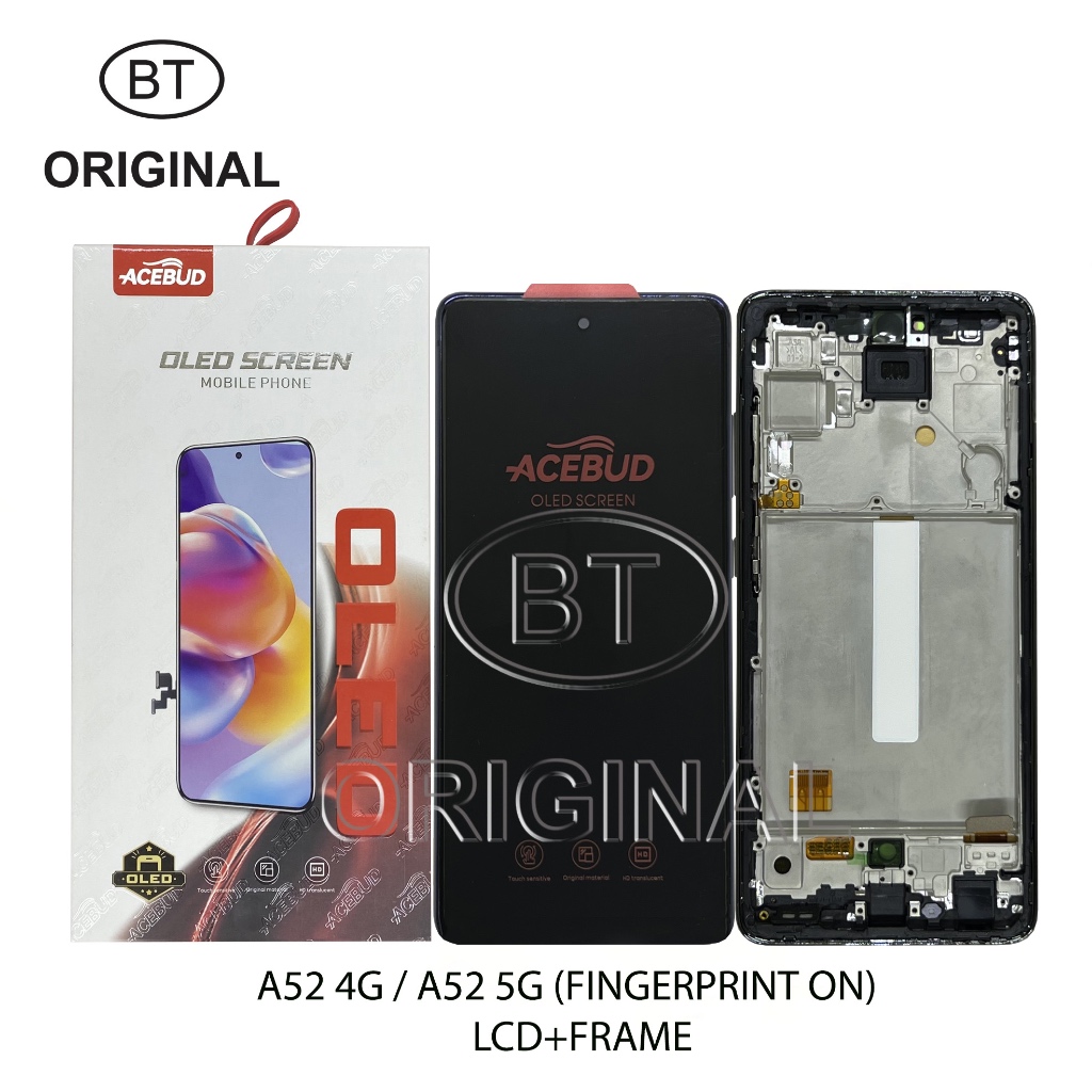 Jual LCD SAMSUNG A52 4G A525 A525F - A52 5G A526 +FRAME - FINGERPRINT ...