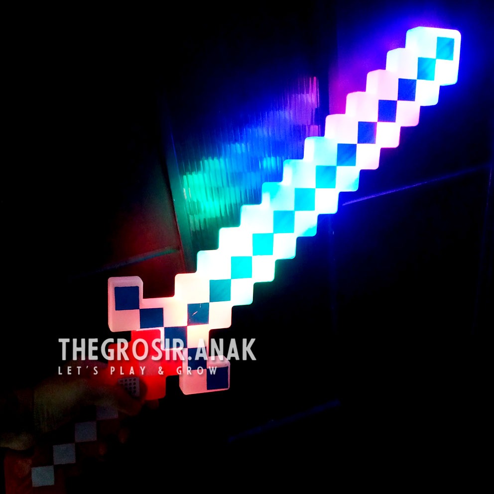 Jual TGA Pedang Minecraft Sword LED PANJANG 57cm Mainan Diamond Sword ...