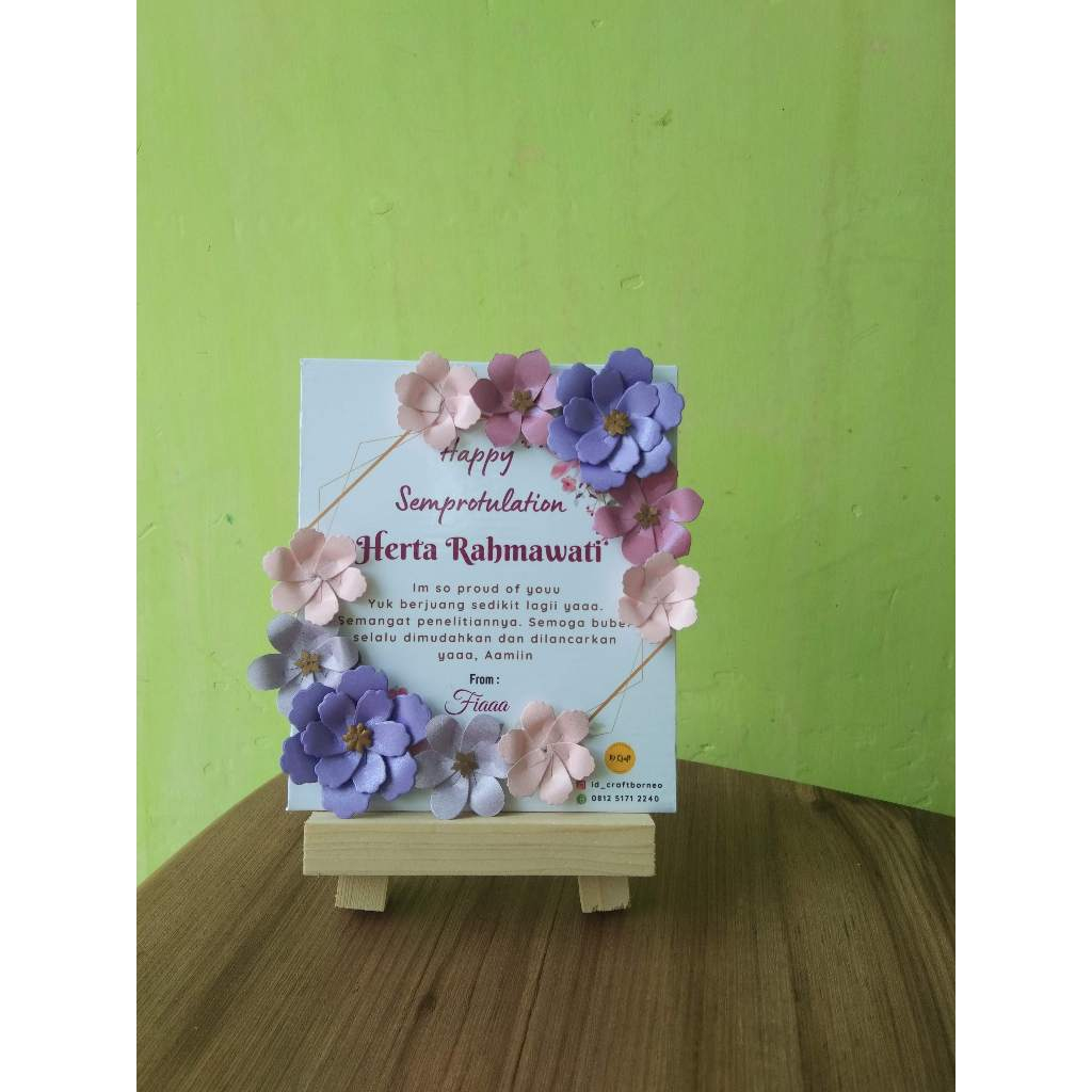 Jual Karang Bunga Papan Bunga Mini Souvenir Papan Ucapan Bunga | Shopee ...