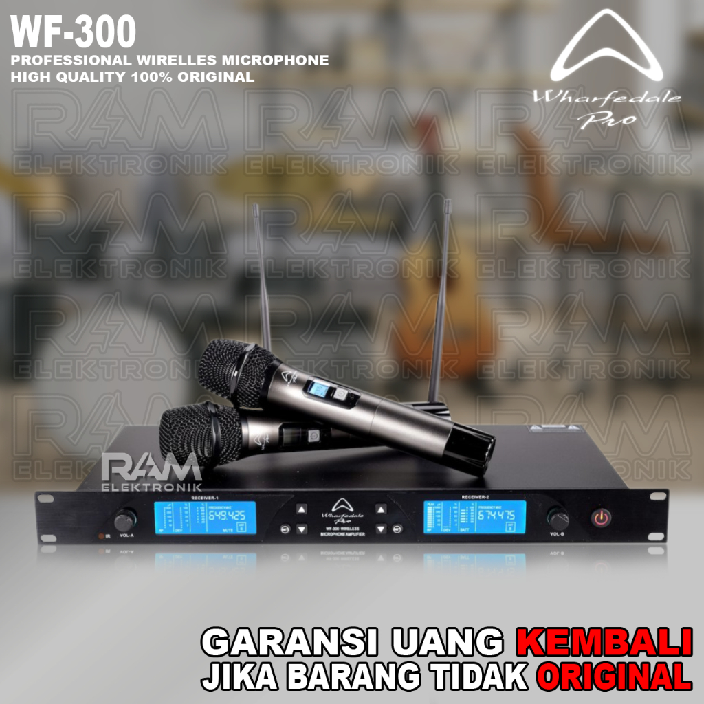 Jual Microphone Mic Wireless WHARFEDALE WF300 | WF 300 Original ...