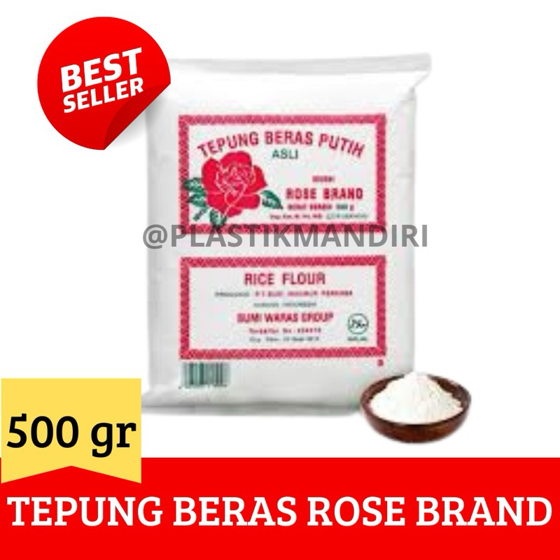 Jual Tepung Beras Putih Asli Rose Brand Rice Flour 500 gr | Shopee ...