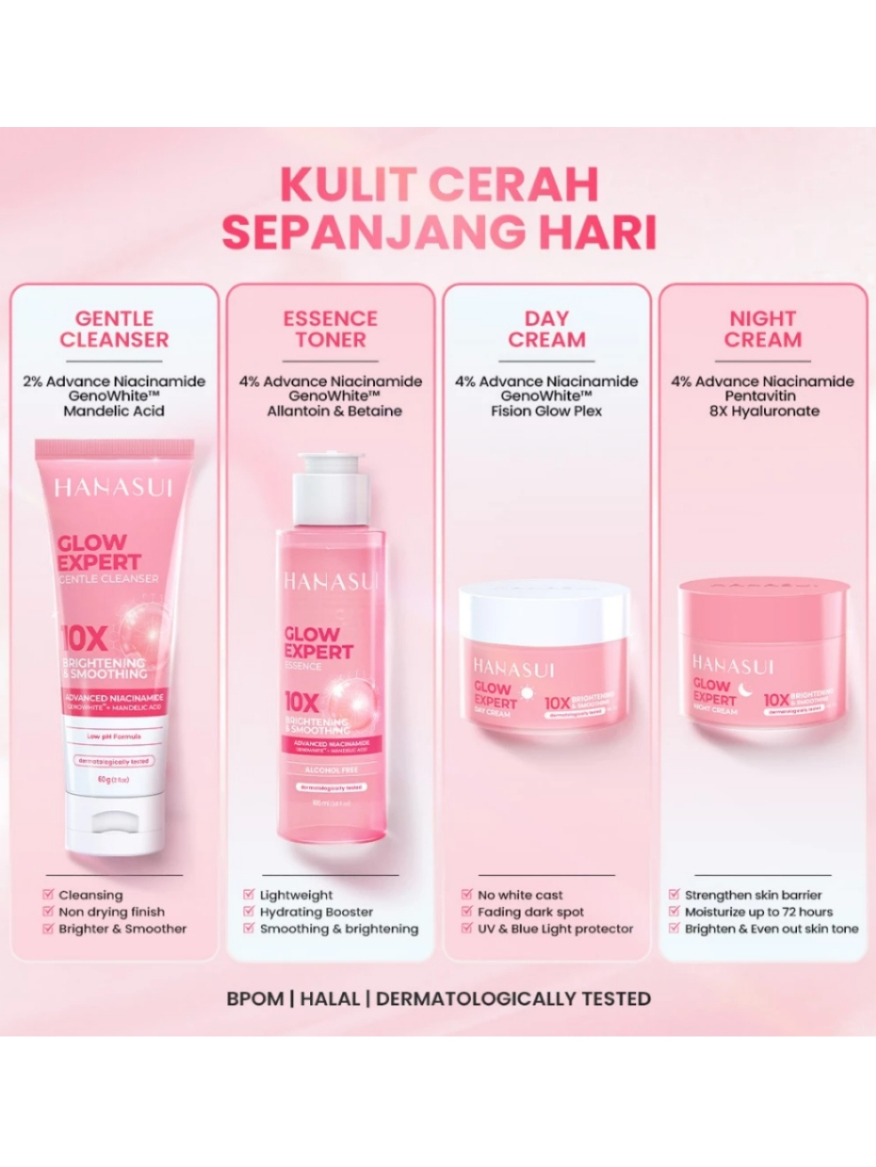 Jual HANASUI GLOW EXPERT / FLAWLESS GLOW SERIES | Shopee Indonesia