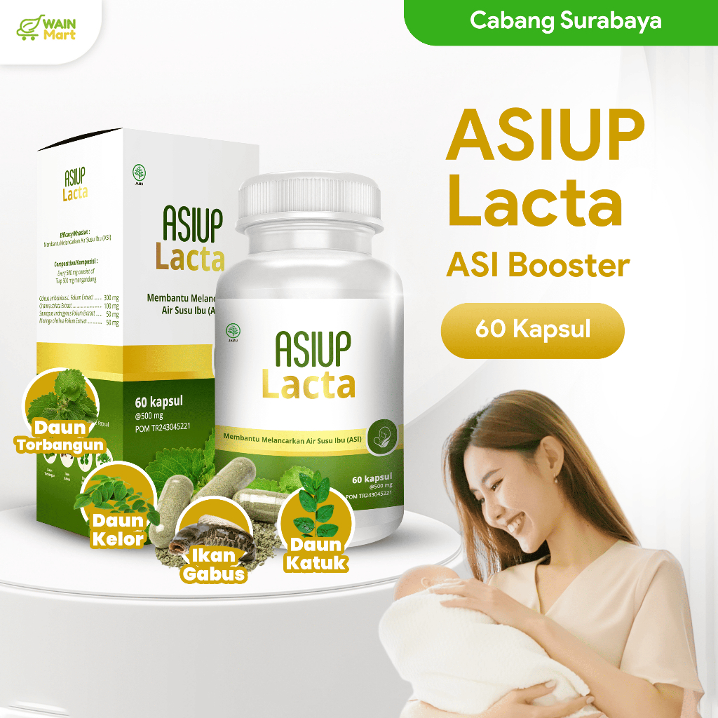 Jual ASI UP LACTA Suplemen Pelancar ASI Booster Lancar Torbangun Herbal ...