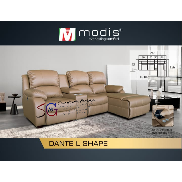 Jual MODIS SOFA PREMIUM GARANSI 5 TAHUN / SOFA LETTER L - DANTE L SHAPE ...