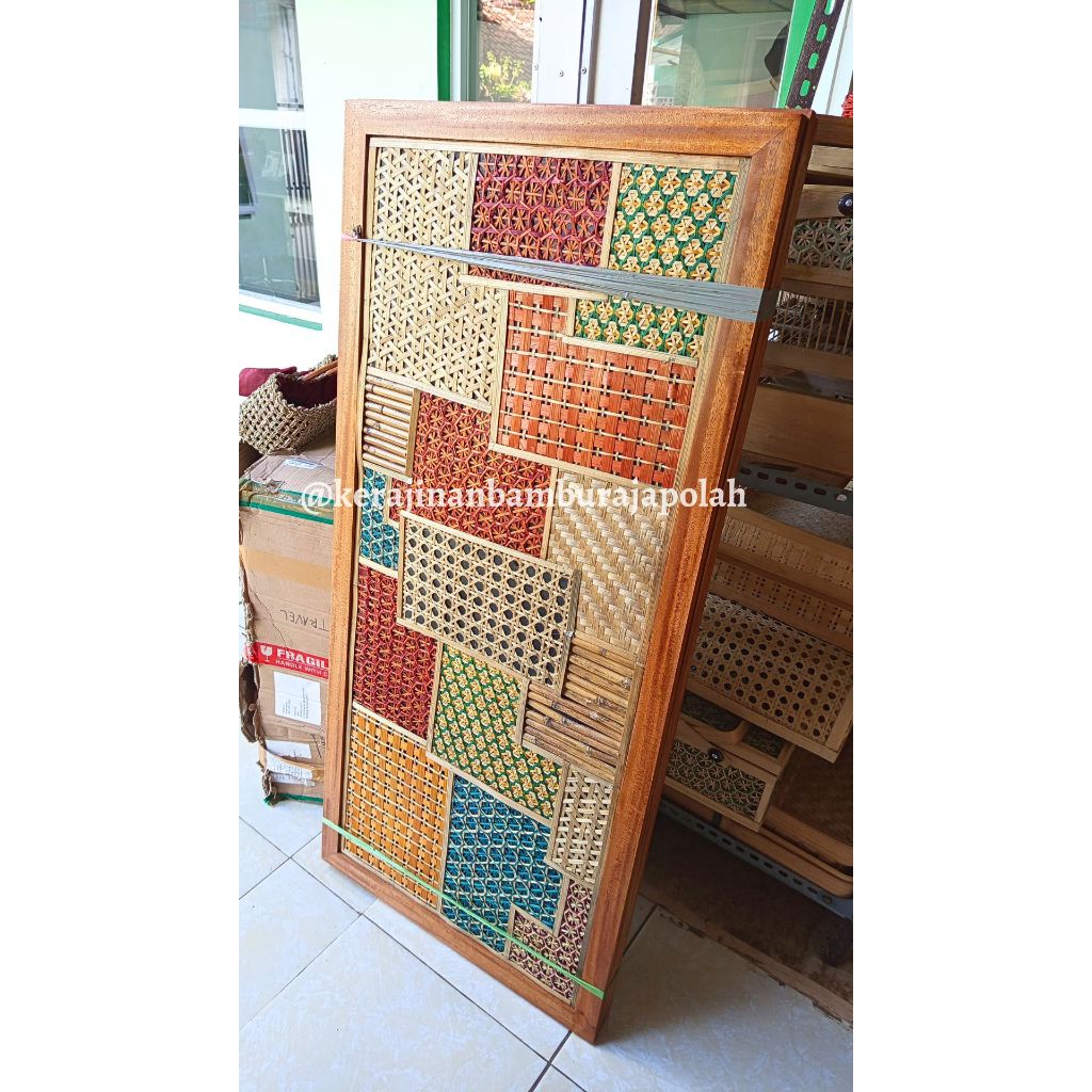 Jual Walldecor anyaman bambu/hiasan dinding bambu/homedecor anyaman ...