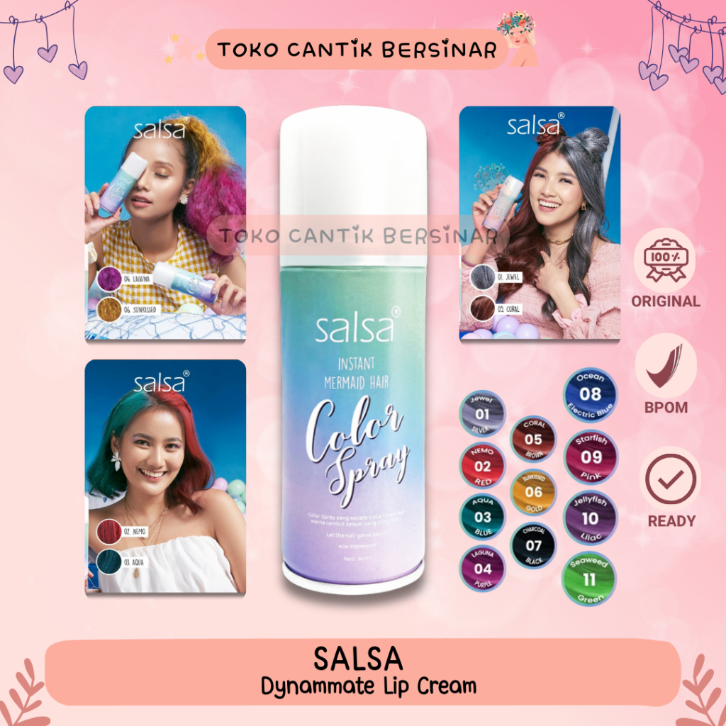 Jual SALSA Instant Mermaid Hair Color Spray - Semir Rambut Temporary ...