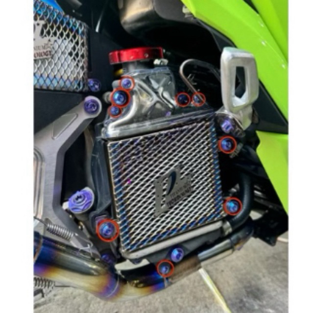 Jual (ISI 12PCS) Baut Titanium Set Full Paketan Radiator Vario 125/150 ...