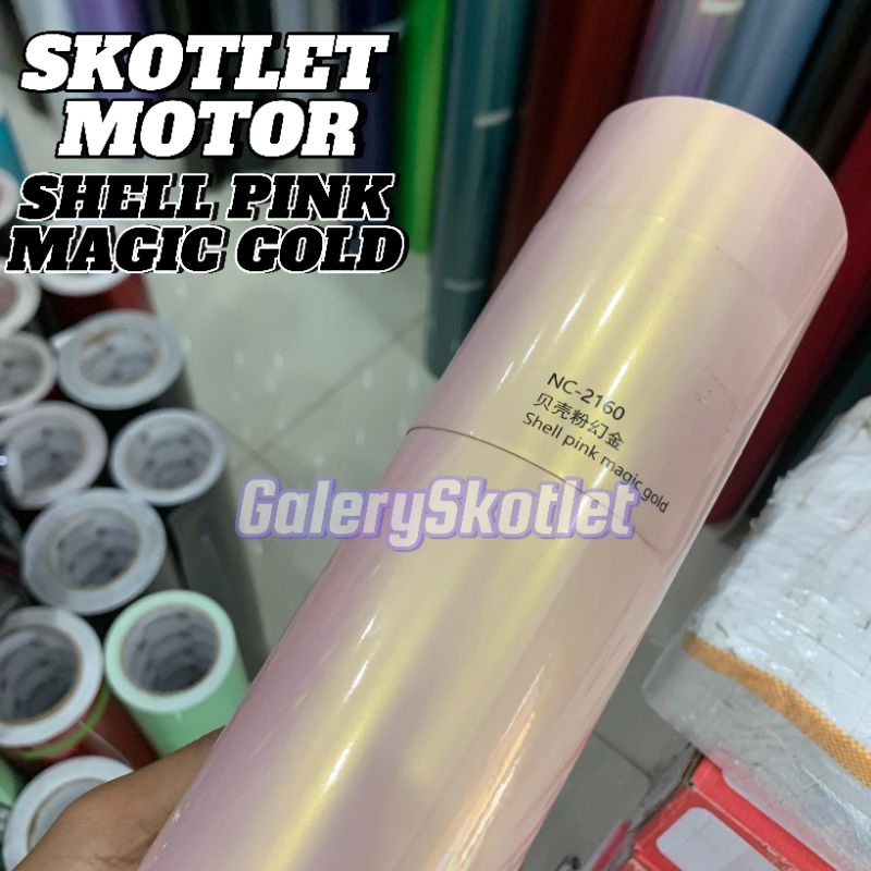 Jual stiker skotlet motor pink lembyung gold premium skotlet shell pink ...