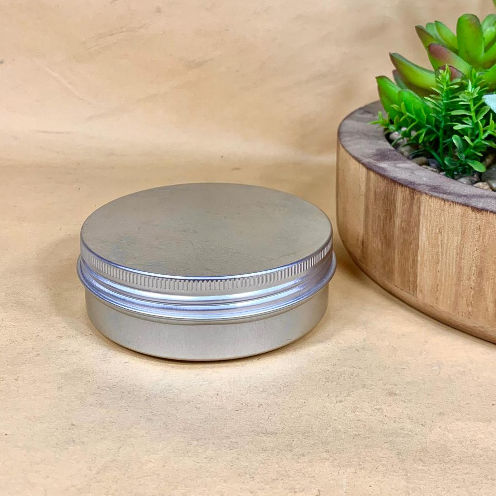 Jual Pot Jar Aluminium Silver 100 gram / Pot Pomade 100 gram / Pot ...