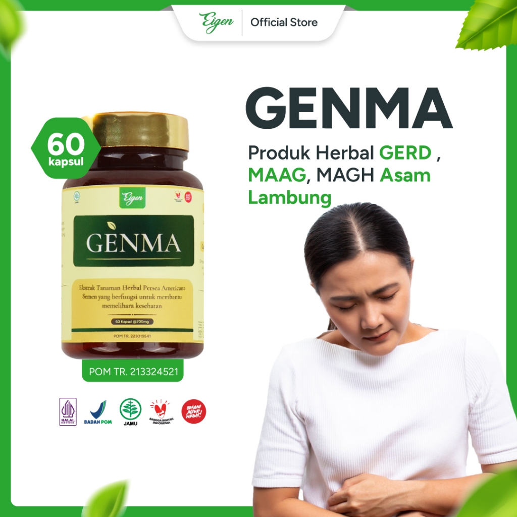 Jual Eigen GENMA - Produk Herbal GERD , MAAG, MAGH Asam Lambung 60 ...