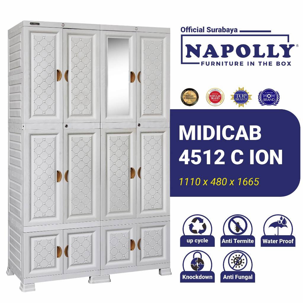 Jual Napolly (Official Surabaya) - Lemari Pakaian 4 Tower Dilengkapi ...