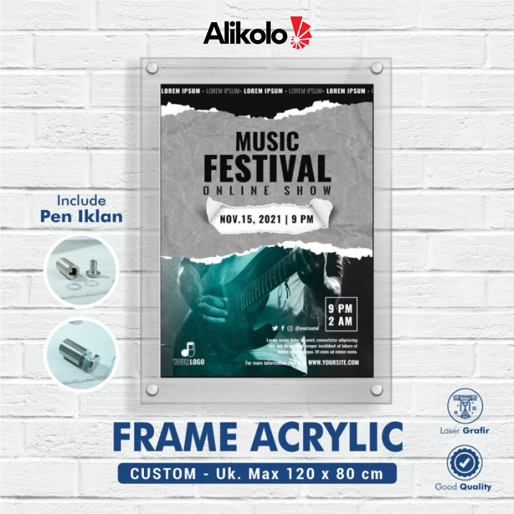 Jual Frame Akrilik Custom Display Poster & Sertifikat - Bingkai Menu ...