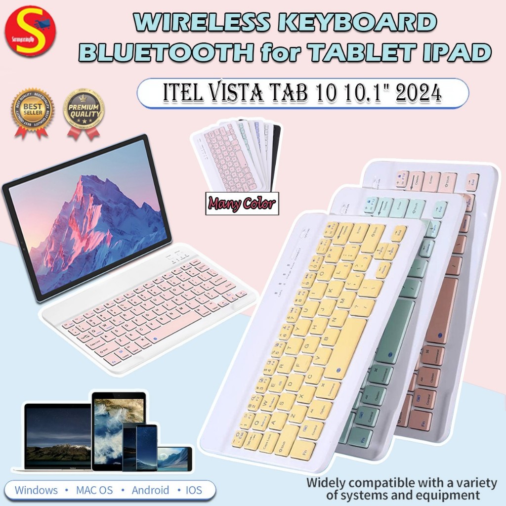 Jual ITEL Vista Tab 10 10.1" 2024 Universal Portable Keyboard Key Board ...