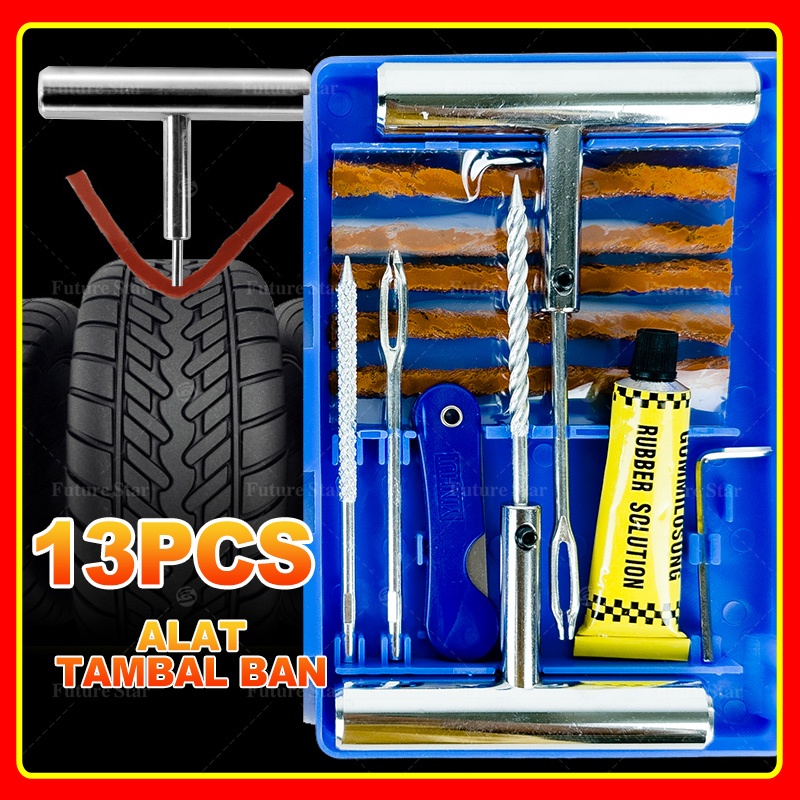 Jual Alat Tambal Ban Tubles Tubeless13pcs 9pcs Bocot Motor Mobil Tire ...