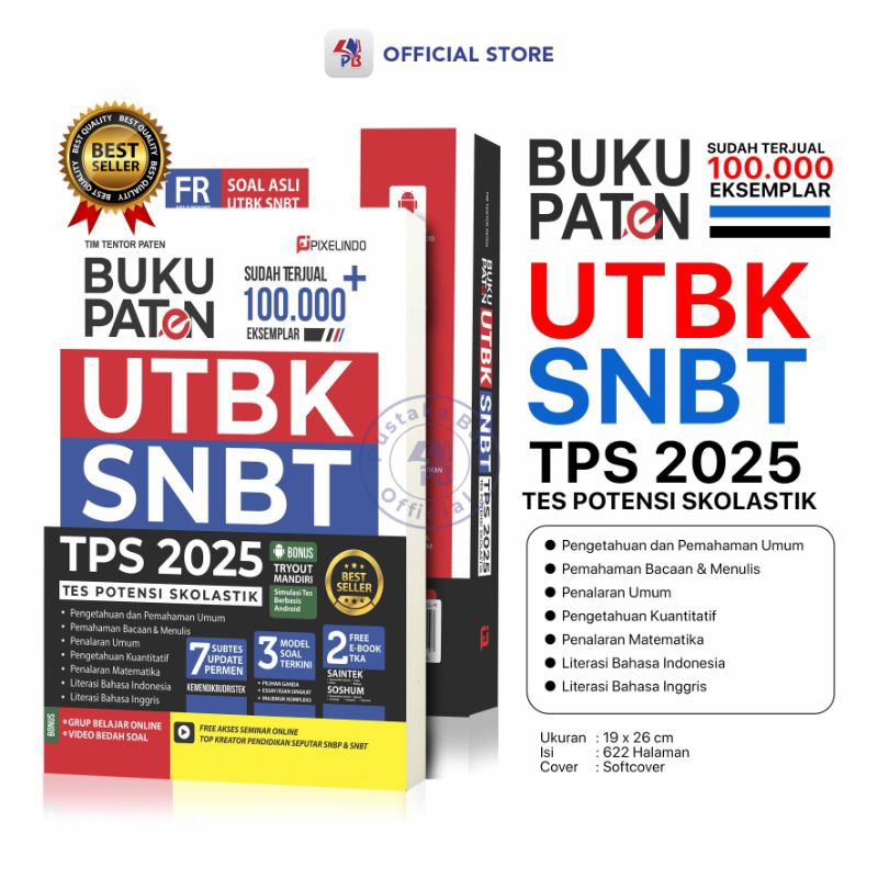 Jual BUKU PATEN UTBK SNBT TPS 2025 BEST SELLER HOTS UTBK | Shopee Indonesia