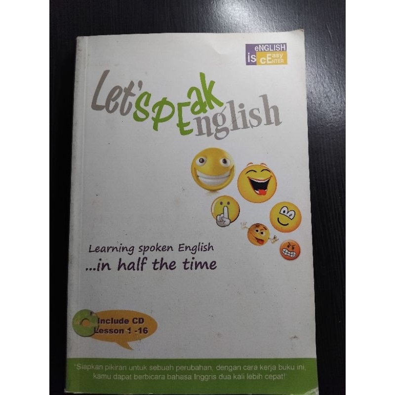 Jual Buku Let's Speak English bonus CD 100% Original [Preloved] | Shopee Indonesia