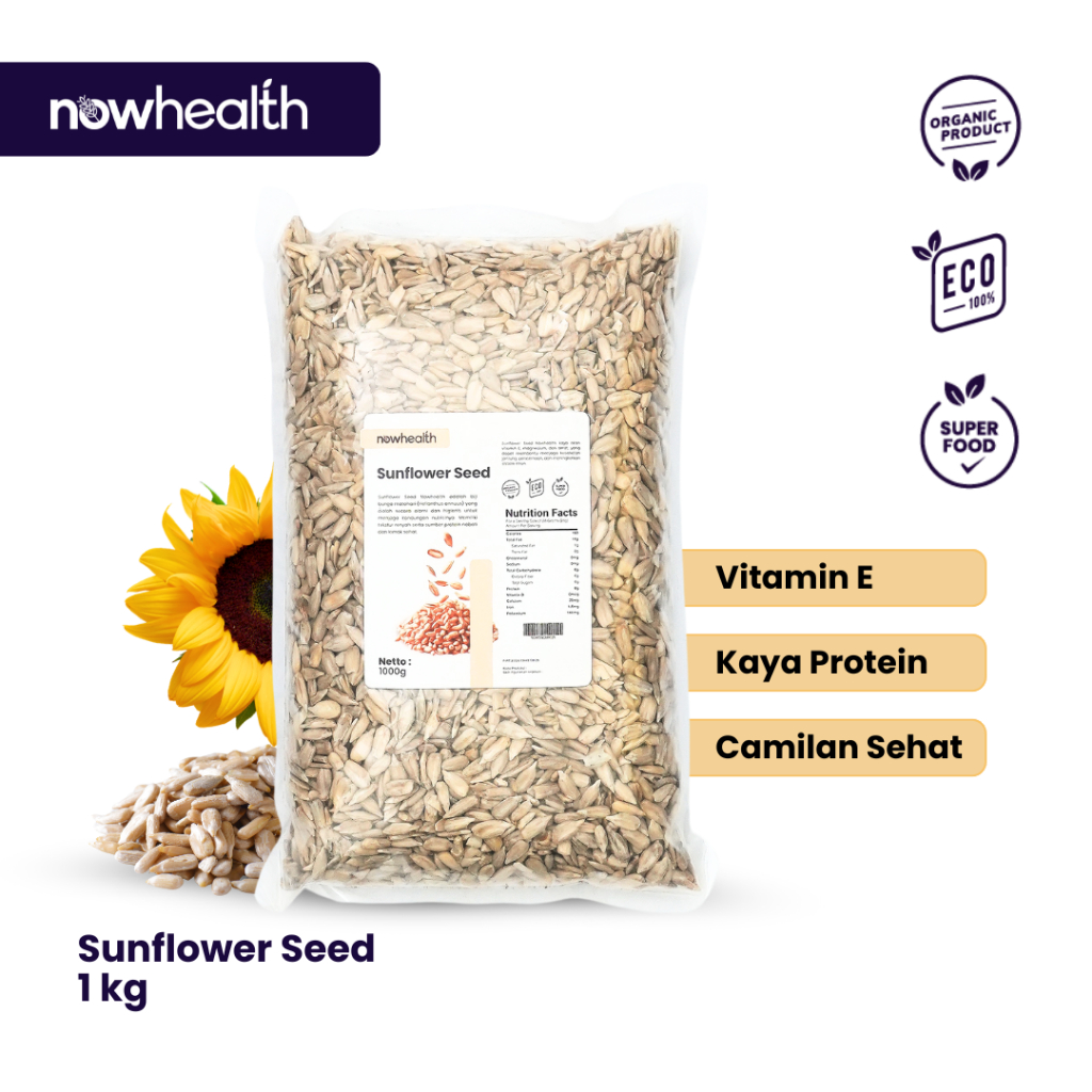 Jual Sunflower Seed 1 kg Nowhealth Kuaci Biji Bunga Matahari Kupas ...