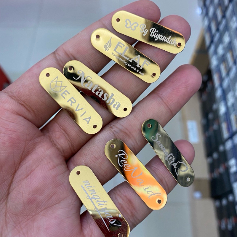 Jual label besi baju label hijab bahan stanlees jumlah 250 pc | Shopee ...