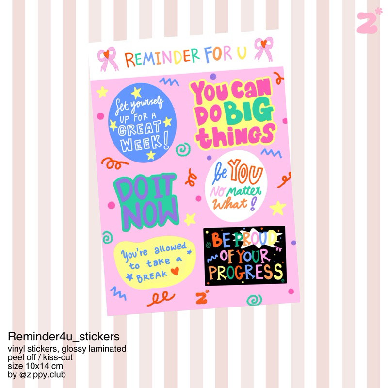 Jual Reminder for u stickers | Shopee Indonesia