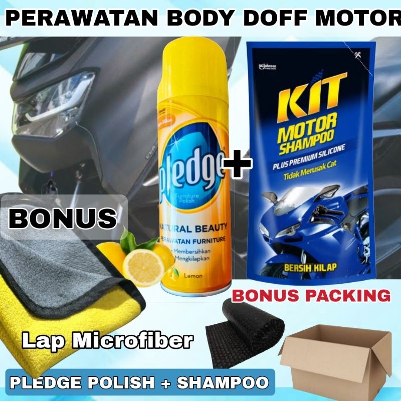 Jual Paket Pledge Pengkilap Body Doff Mobil Motor + Shampo Bonus Kain ...
