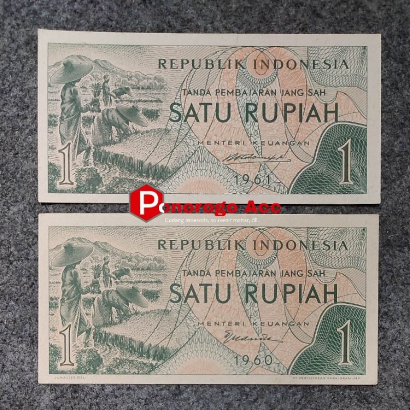 Jual Paket set lengkap 1 rupiah sandang pangan tahun 1960 dan 1961 ...