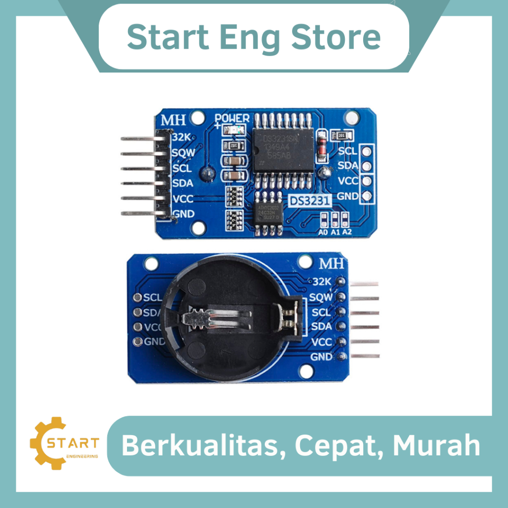 Jual RTC DS3231SN Real-Time Clock I2C Module dengan Battery untuk ...