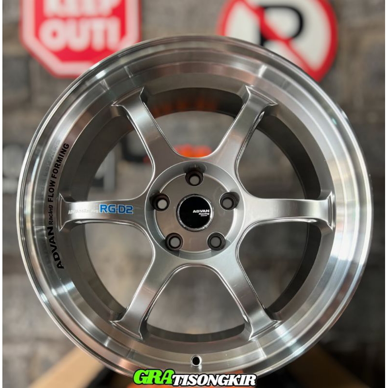 Jual velg mobil ring 18 ADVAN FLOW FORMING LEBAR 9,5 PCD 5X114,3 velg racing r18 velg mobil ...