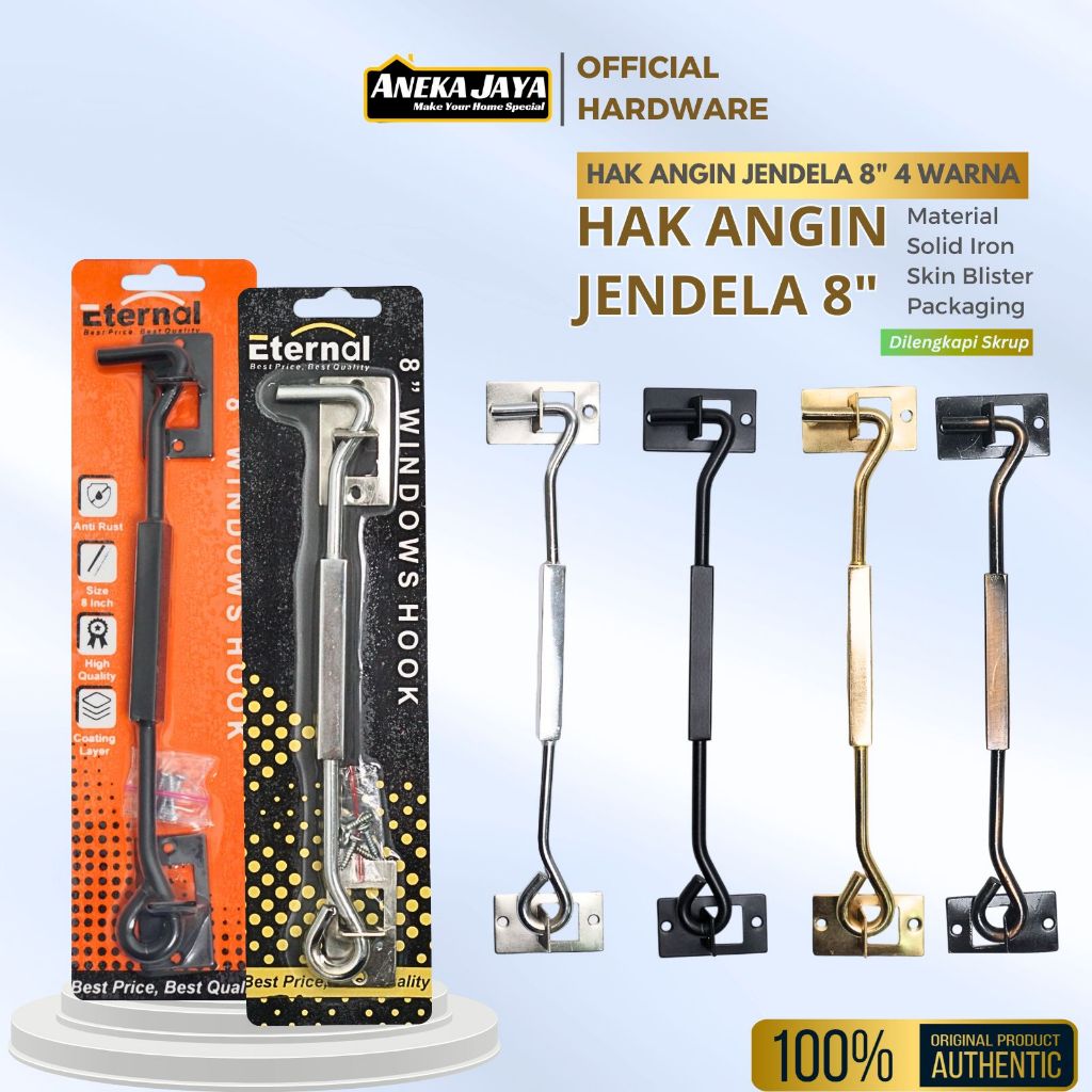 Jual Hak Angin Hitam Doff Model Kotak Minimalis - Panjang 8 inch 20 cm ...