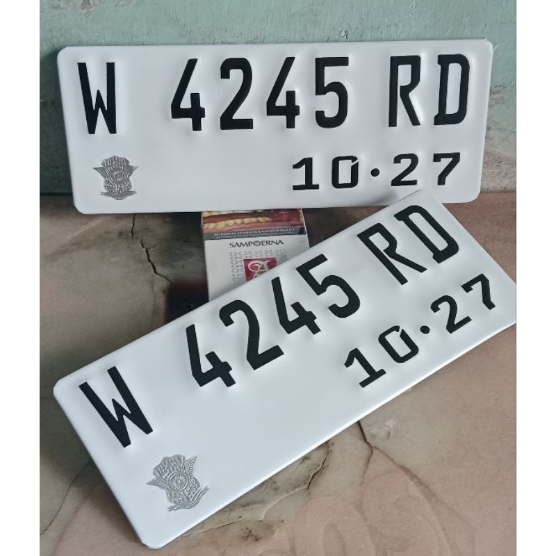 Jual Plat nomor sepeda motor font Baru baut tanam double plat | Shopee ...