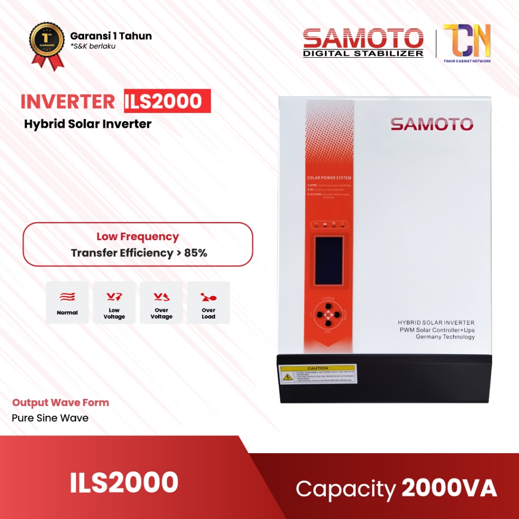 Jual SAMOTO Inverter LOW Frecuency 24V 2000VA/1600W SAMOTO Hybird ...