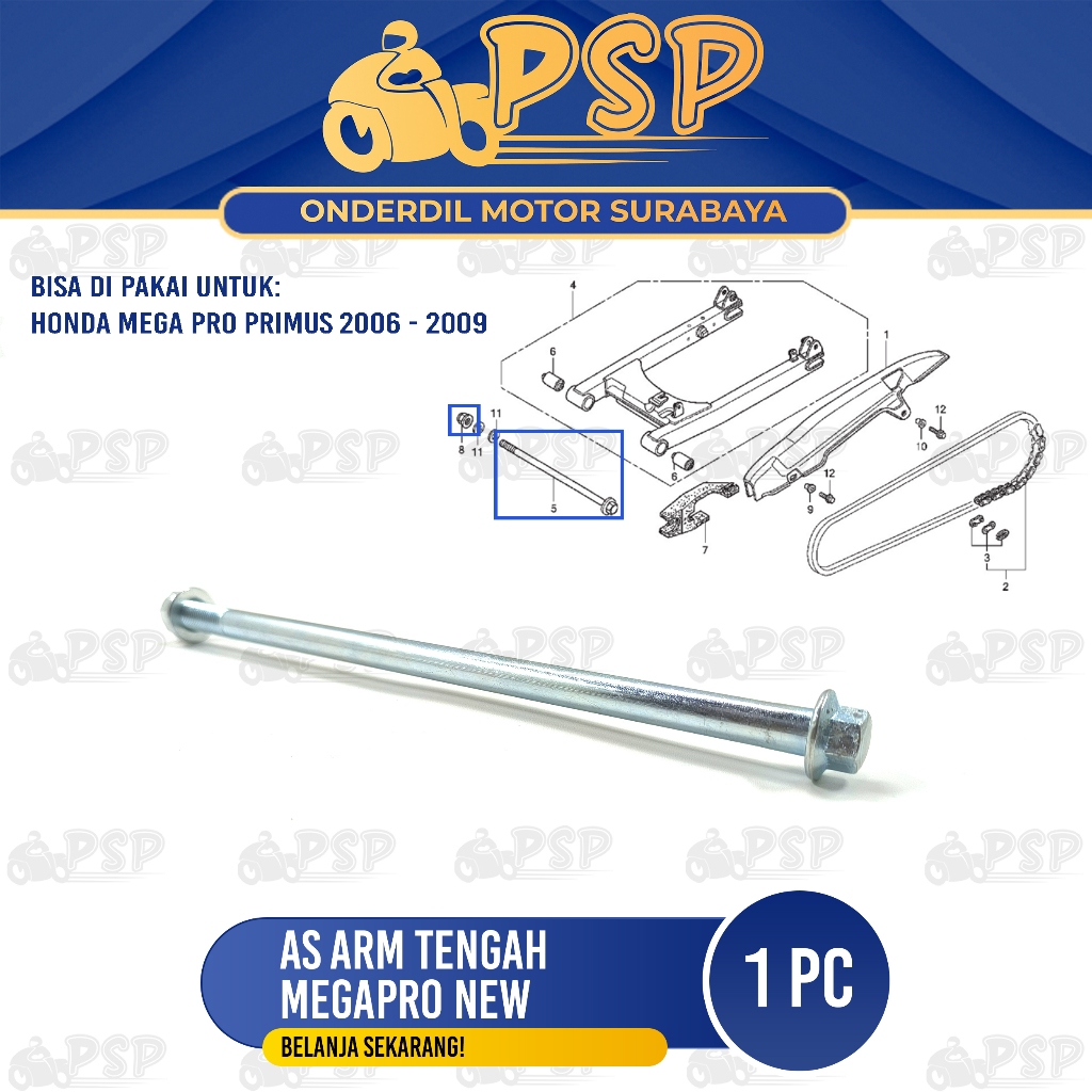Jual As Arm / Tengah Megapro New Primus - As Swing Arem Fork Garpu ...