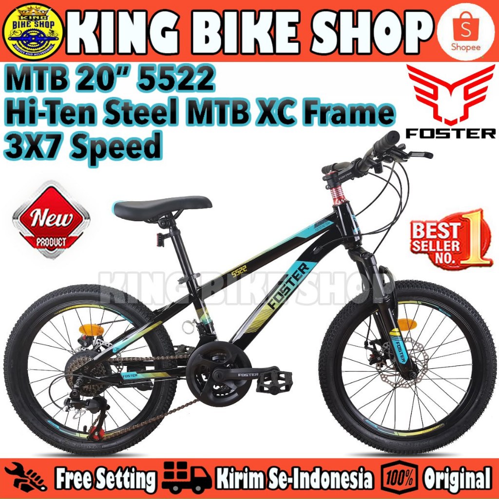 Jual Sepeda Gunung MTB FOSTER 5522 Ukuran 20 Inch 3x7 Speed Remaja ...