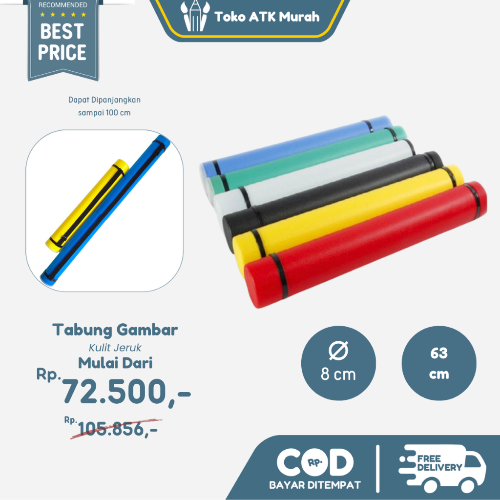 Jual Tabung Gambar Drafting Tube Warna 8.5cm Color Kulit Jeruk | Shopee ...