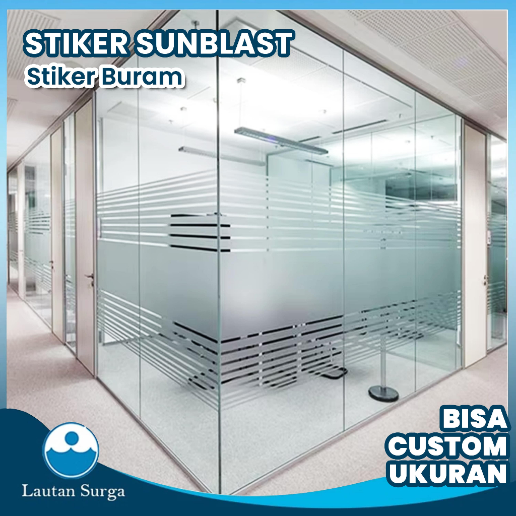 Jual Stiker Sunblast Sanblas Kaca Jendela Buram Privasi Tidak Tembus ...