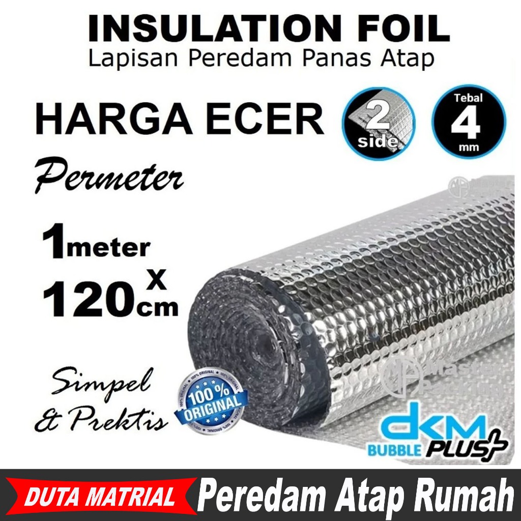 Jual Aluminium Foil Bubble Peredam Panas Atap Almunium Eceran 1 Meter x ...