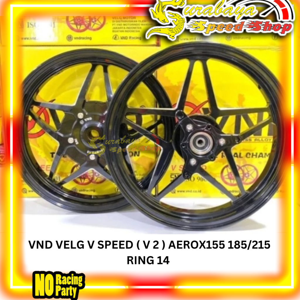 Jual VND Velg Tipe V Speed V2 Aerox 155/ All New Aerox 155 Ukuran 185 / 215 Ring 14 Original VND ...